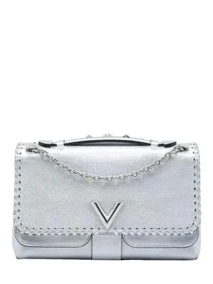 LOUIS VUITTON Metallic Leather Chain Bag Satchel - Silver