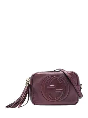 Gucci Metallic Calfskin Soho Disco Crossbody Bag - Red
