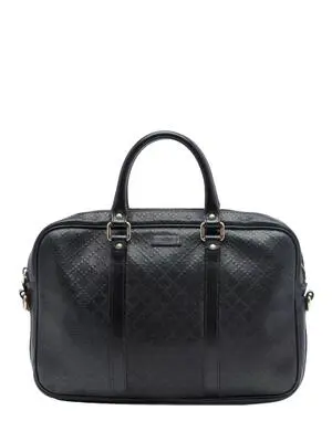 Gucci Medium Diamante Calfskin Business Bag - Black