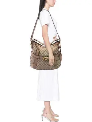 Gucci Gg Canvas Running Satchel - Neutrals