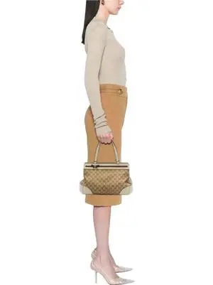 Gucci Gg Canvas Web Mayfair Tote Bag - Neutrals