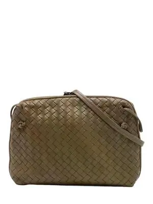 Bottega Veneta Bottega Veneta Nappa Intrecciato Nodini Crossbody Bag Brown