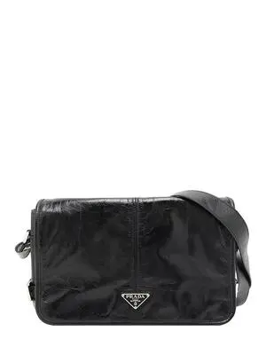 Prada Vitello Shine Messenger Bag - Black