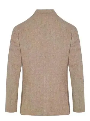 Boglioli Mandarin-collar Button-up Jacket - Neutrals