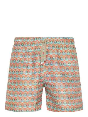 BENIBECA Geometric Print Swim Shorts - Orange