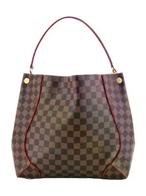 LOUIS VUITTON Caissa Damier Leather Hobo Bag - Red