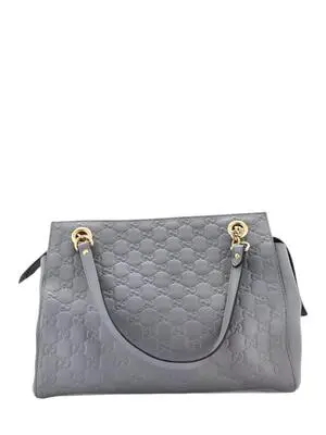 Gucci Soft Signature Shoulder Bag - Grey