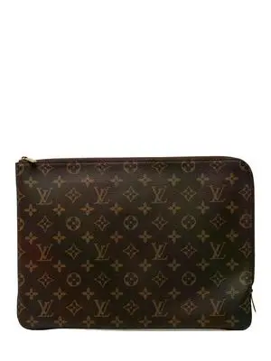 LOUIS VUITTON 2017 Monogram Etui Voyage Mm Clutch Bag - Brown