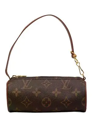 LOUIS VUITTON Monogram Papillon Pochette Handbag - Brown