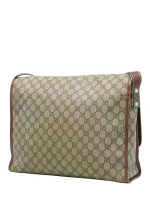 Gucci Gg Supreme Web Messenger Bag - Neutrals