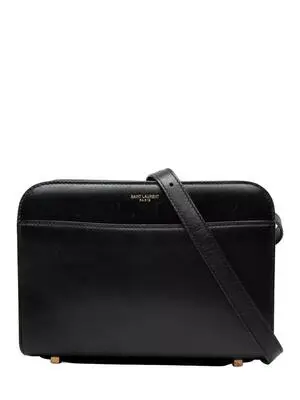 Saint Laurent Calfskin Satchel Crossbody Bag - Black