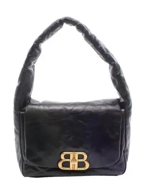 Balenciaga Small Calfskin Monaco Sling Shoulder Bag - Black