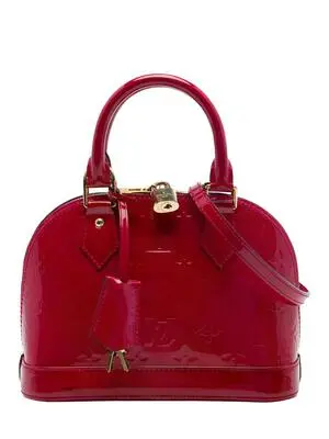 LOUIS VUITTON Louis Vuitton Monogram Vernis Alma BB Satchel Red