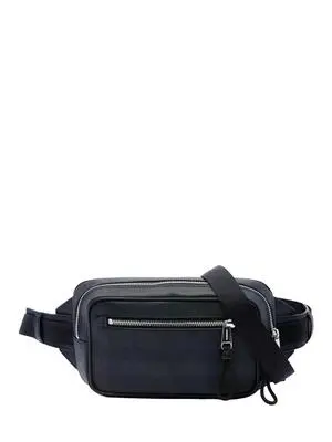 Burberry Check Coated Canvas Belt Bag - Black