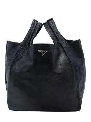 Prada Crinkled Nappa Tote Bag - Black
