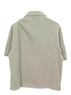Hermès 2010s Leather-trim Polo Shirt - Green