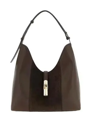 Furla Goccia Leather Shoulder Bag - Brown