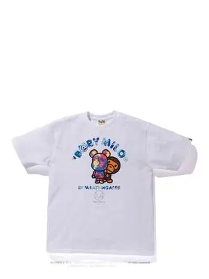 A BATHING APE X Mika Ninagawa Bear Tee Shirt White/blue