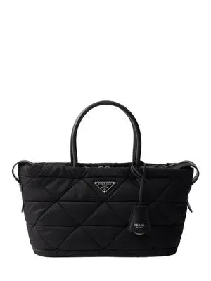 Prada Medium Padded Re-nylon Tote Bag - Black