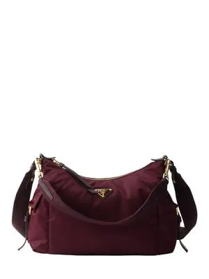 Prada Prada Large Re-Nylon And Leather Bag Red
