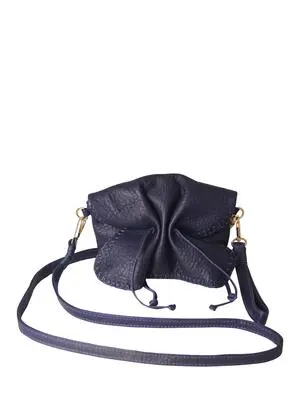 Carlos Falchi Mini Butterfly Lambskin Bag - Blue