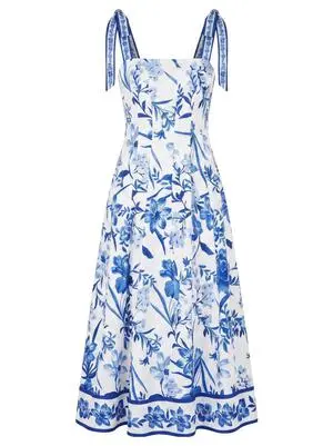 Yumi Kim Anya Floral Print Midi Dress - Blue