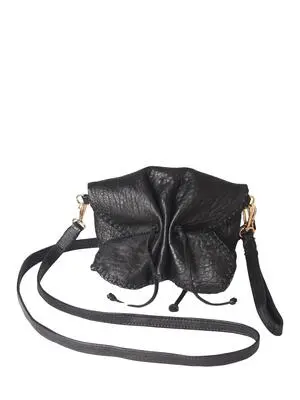 Carlos Falchi Mini Lambskin Butterfly Bag - Black