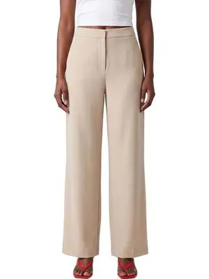PAROSH P.a.r.o.s.h. Cady Mid-rise Straight-leg Trousers - Beige