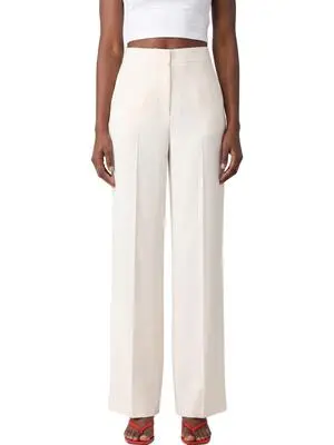 PAROSH P.a.r.o.s.h. Cady Mid-rise Straight-leg Trousers - White