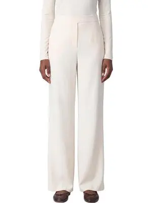 PAROSH P.A.R.O.S.H. Mid-Rise Cady Straight-Leg Trousers White