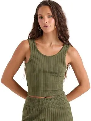 Volcom Lounge Bra Tank Top - Olive