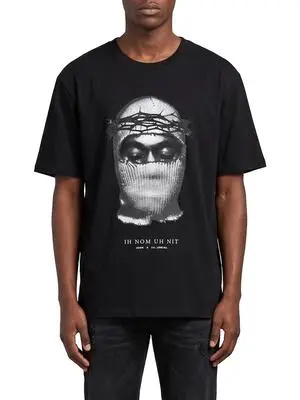 IH NOM UH NIT Printed Cotton T-shirt - Black