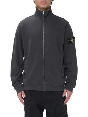 Stone Island Cotton Zip Up Sweatshirt - Grey