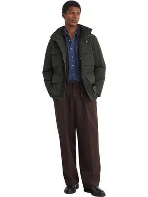 REISS Glick Four-pocket Hooded Jacket With Removable Gilet - Dark Green
