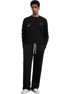 REISS X Mclaren F1 Team Kruzmclaren Mclaren Racing Relaxed Waffle T-shirt-fit - Black