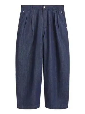 Cos COS Pleated Denim Barrel-Leg Pants Blue