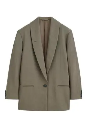 Cos Fluid Shawl-collar Blazer - Beige