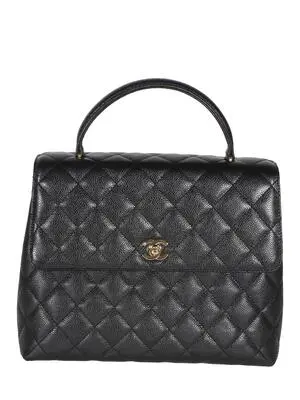 CHANEL Chanel Vintage 24k Quilted Caviar Top Handle Bag