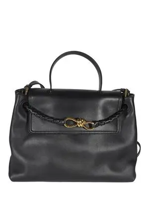 BOTTEGA VENETA Bottega Veneta Black Silky Calfskin Medium Ciao Ciao Bag