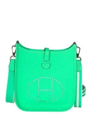Hermès Hermès Clemence Mini Evelyne TPM Bag With Silver-Tone Hardware Green