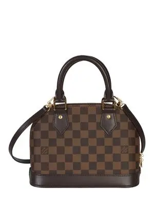 LOUIS VUITTON Damier Ebene Canvas Alma Bb Bag - Brown