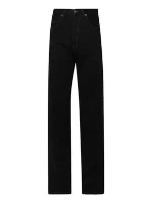 Saint Laurent V Waist Baggy Jeans - Black