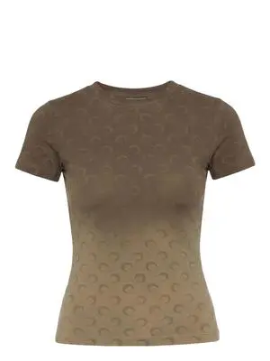 MARINE SERRE Faded Moon Baby Fit Tee - Grey