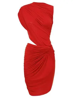 Alex Perry Sleeveless Twist Mini Dress - Red