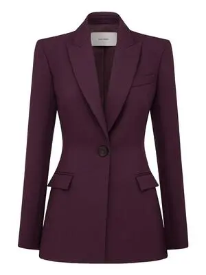 Alex Perry Single Breasted Sculpted Blazer - Purple