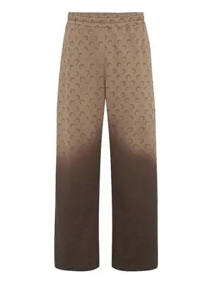MARINE SERRE Faded Moon Sweatpants Taupe - Grey