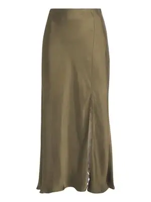 CLAUDIE PIERLOT Claudie Pierlot Satin Lace Midi Skirt