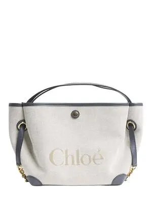 Chloé Small Canvas Clover Carry Top-handle Bag - Navy