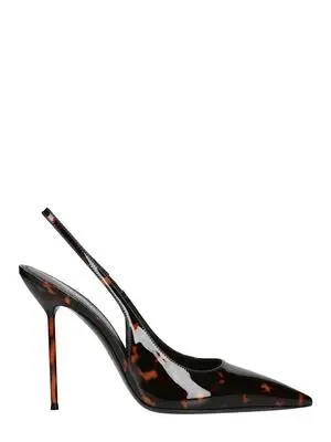 Paris Texas Paris Texas Patent Leather Lidia Slingback Pumps Brown