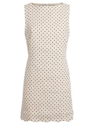 Faithfull The Brand Linen Polka Dot Mini Dress - White